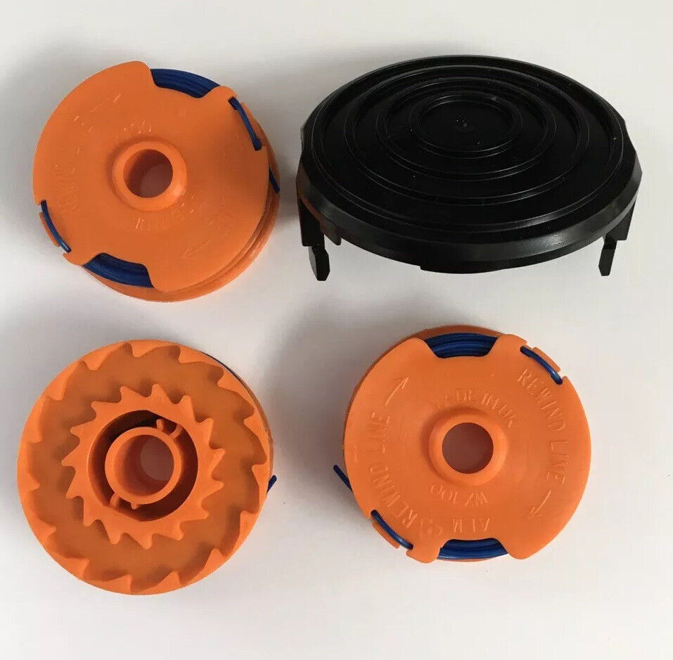 3 x Spool & Line + Cap For McGregor MET6032 Strimmer Trimmer *FAST POS ...