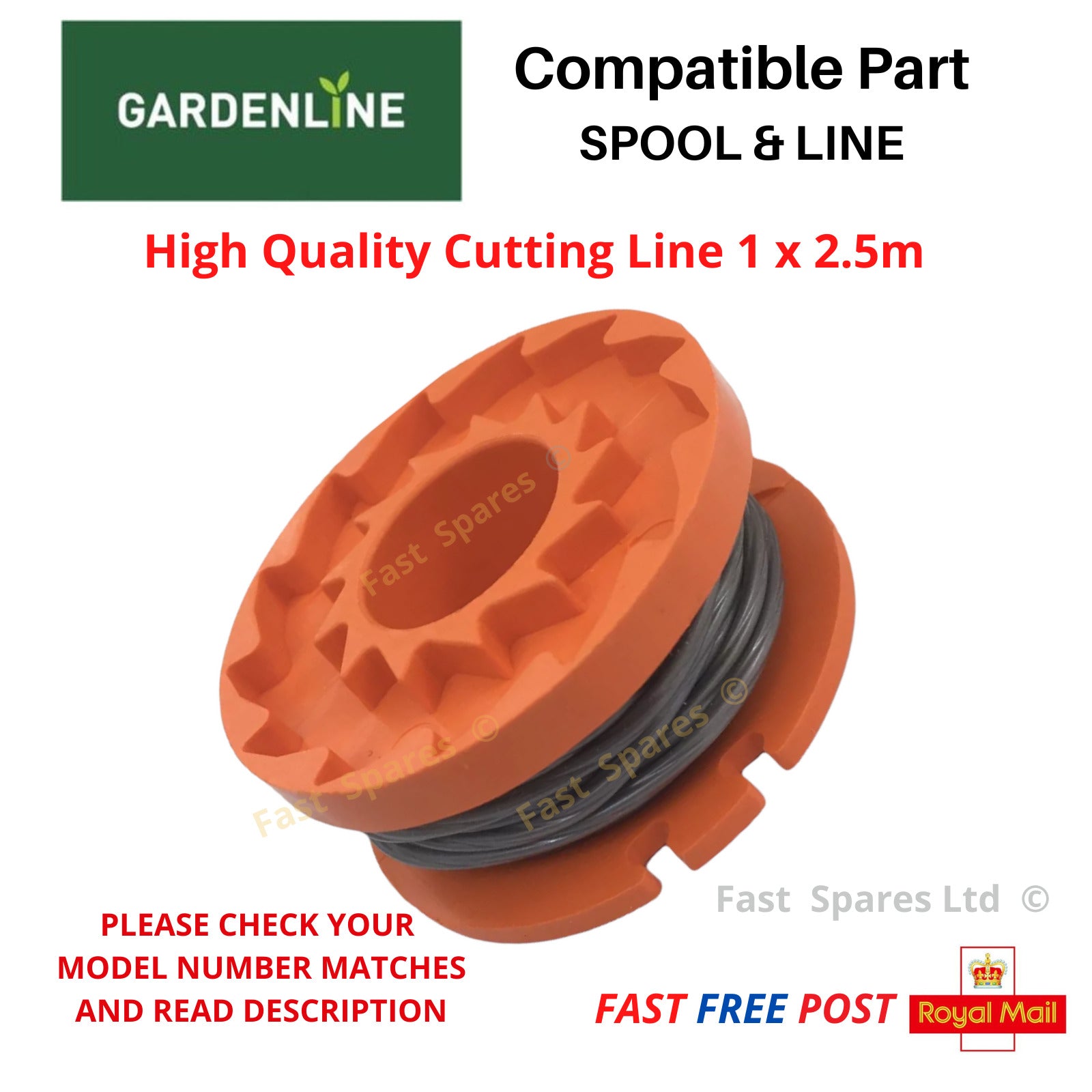 ALDI Gardenline ABP118K2 Strimmer Trimmer Spool & Line FAST POST x1 ...