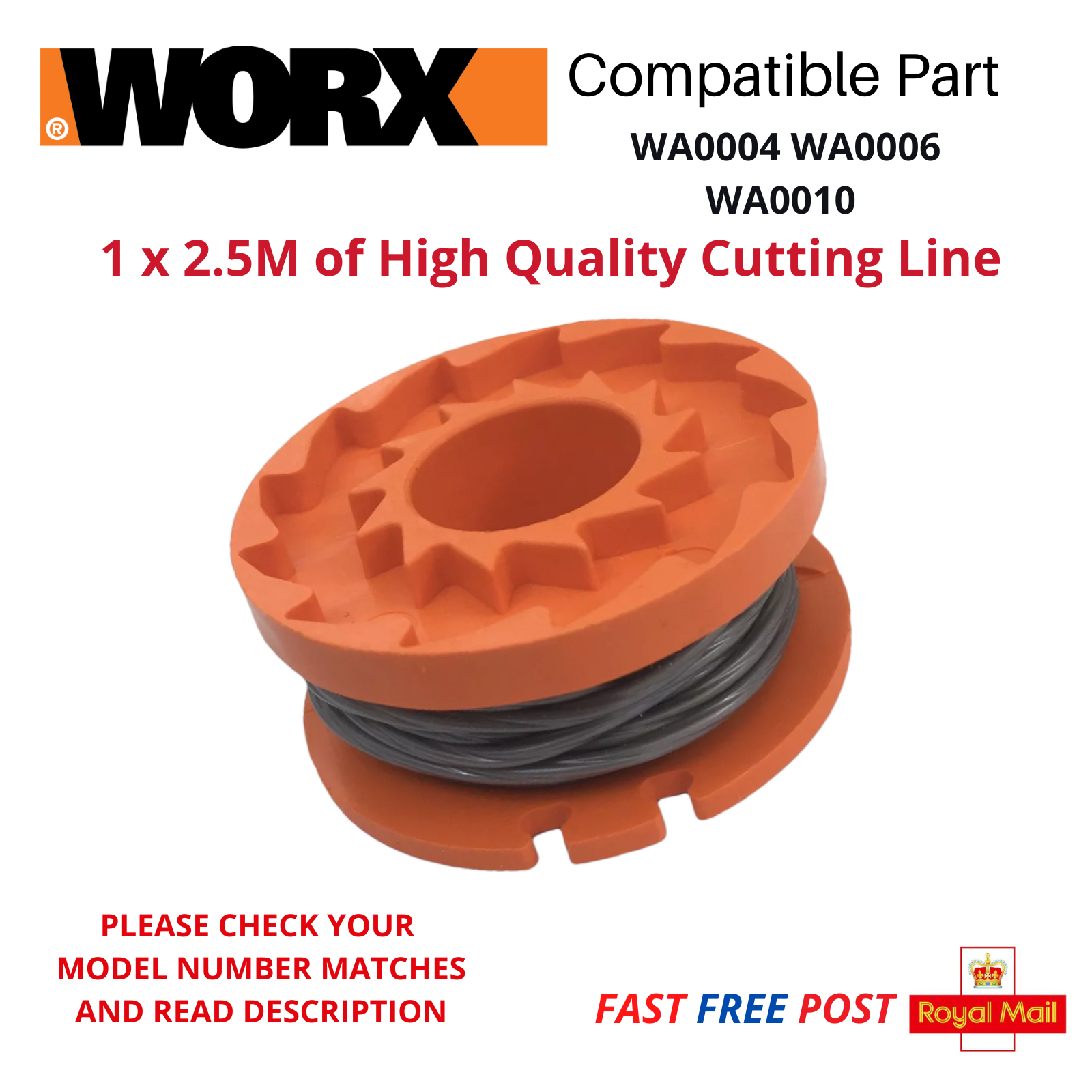 Strimmer Trimmer Spool & Line for WORX WG151 WG151E WG151.5 WG152 ...