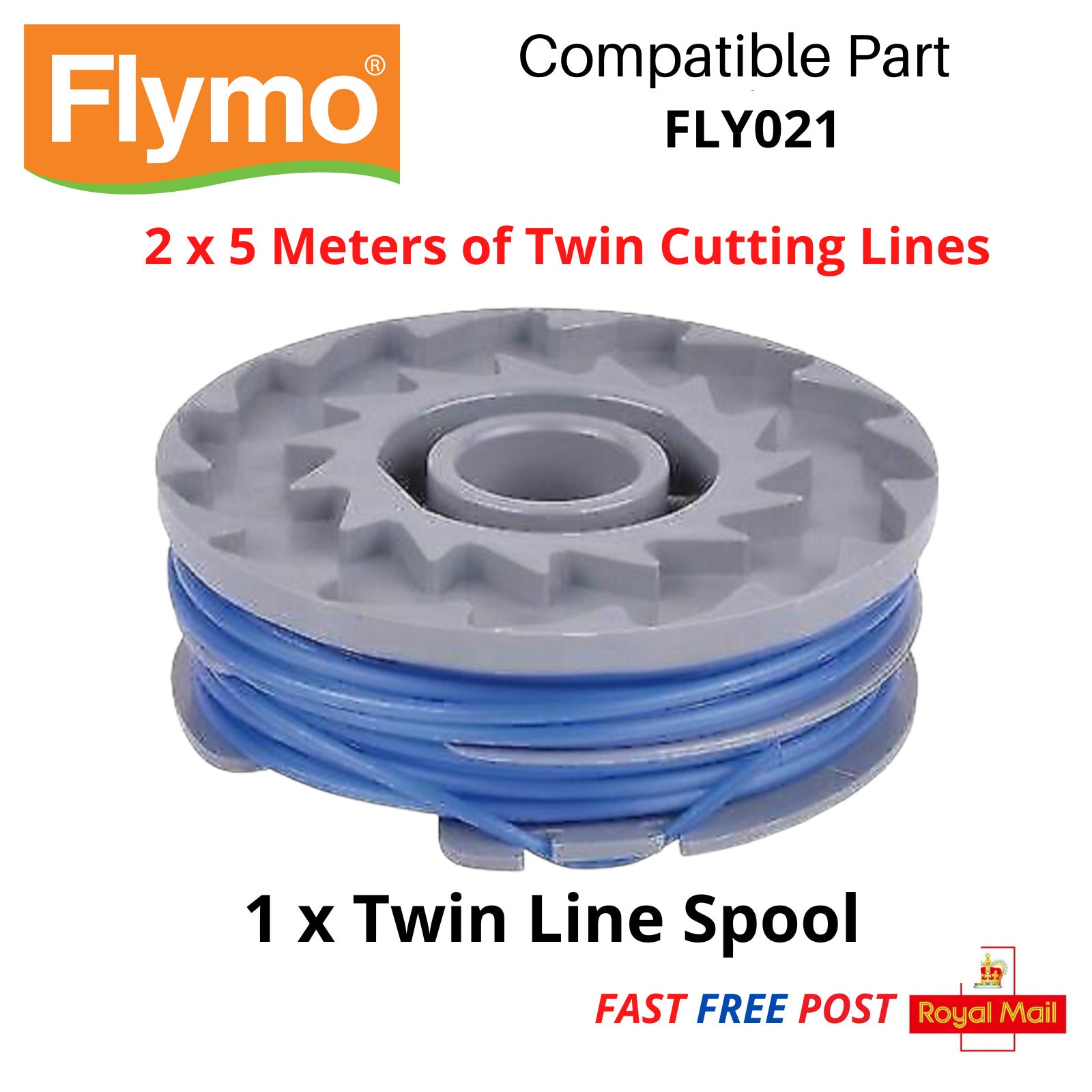 1 x Twin Line & Spool for FLYMO Multi Trim 250D Trimmer Strimmer FAST ...