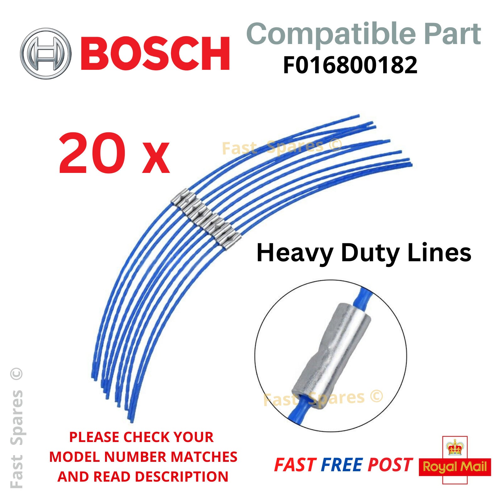 20 X BOSCH ART30 Combitrim Strimmer Trimmer EXTRA STRONG Cutting Lines ...