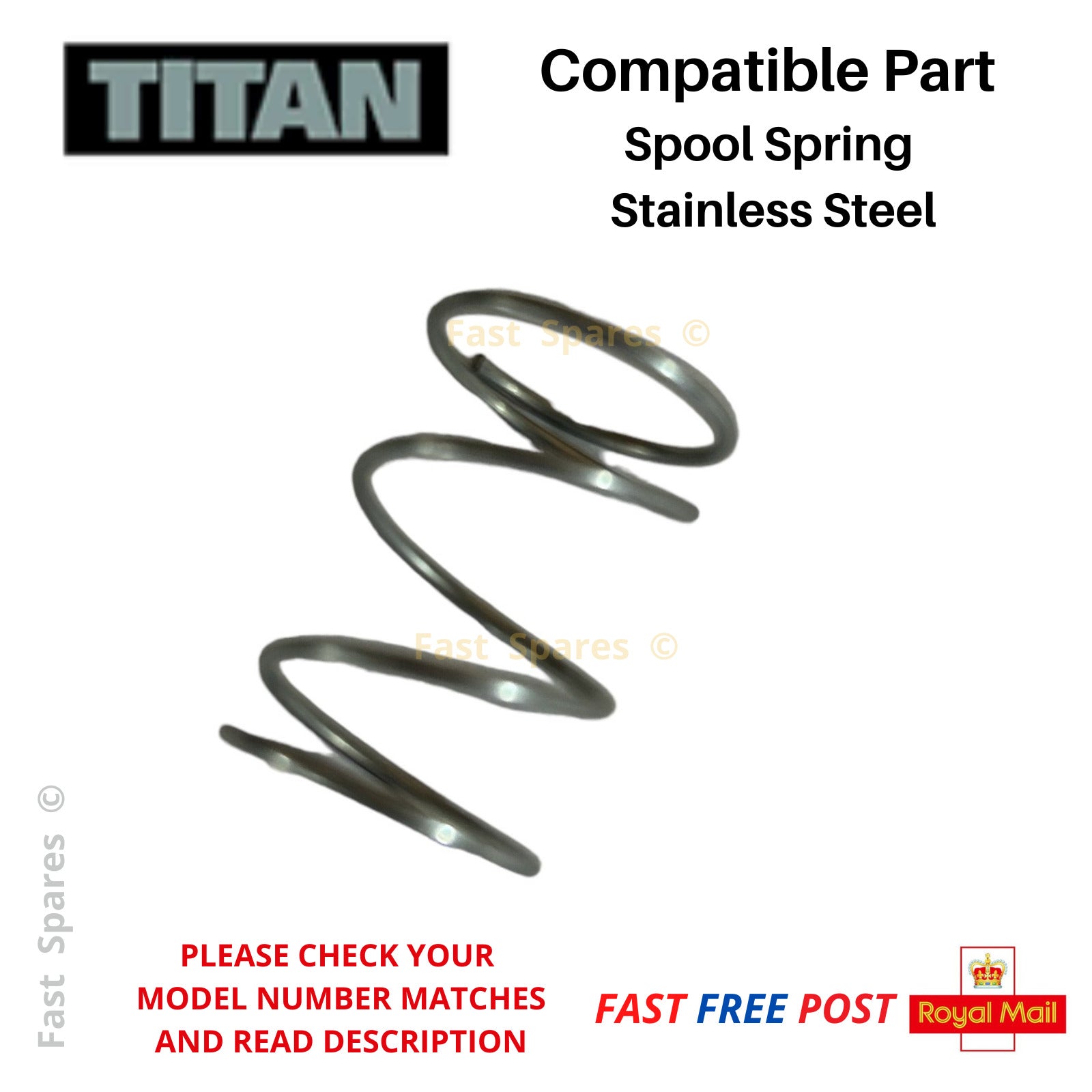 TITAN TTL488GDO Stainless Steel Spool Head Spring for Strimmer Trimmer ...